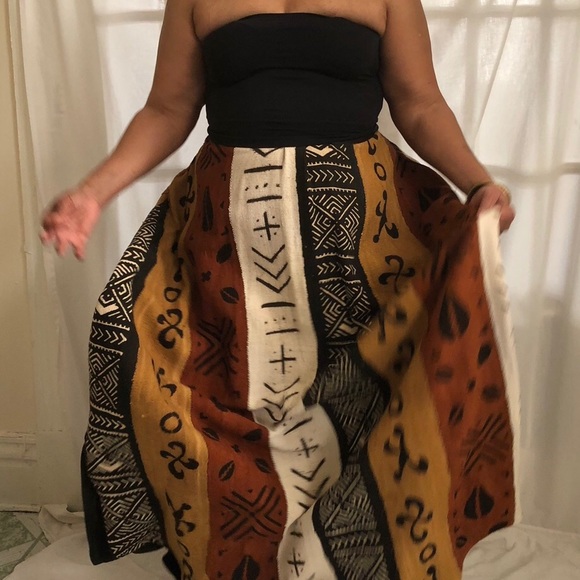 Rosalind Robinson Designs | Skirts | Authentic Mud Cloth Maxi Skirt ...